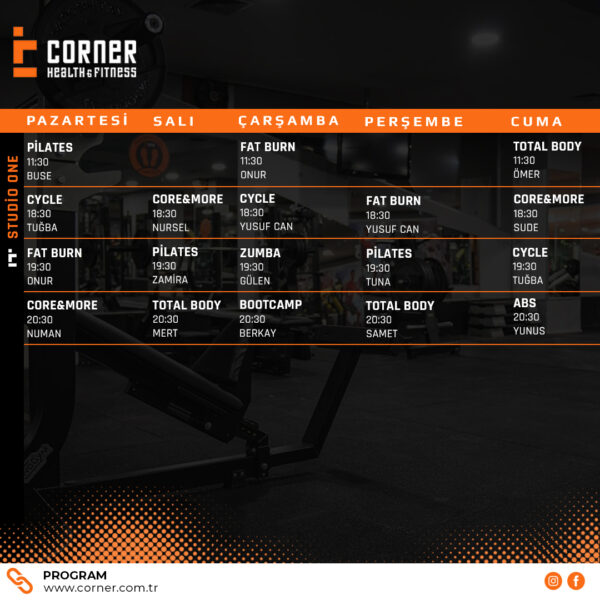 Program Listesi - CORNER - Health & Fitness